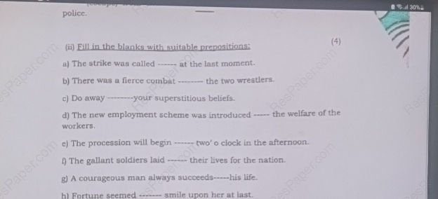 (ii) Fill in the blanks with suitable | StudyX