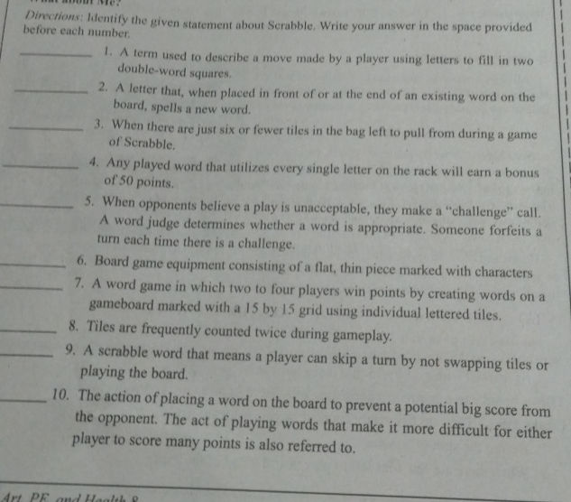 Directions Identify the given statement | StudyX