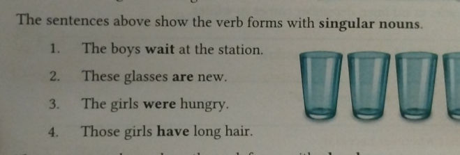 The sentences above show the verb forms with | StudyX