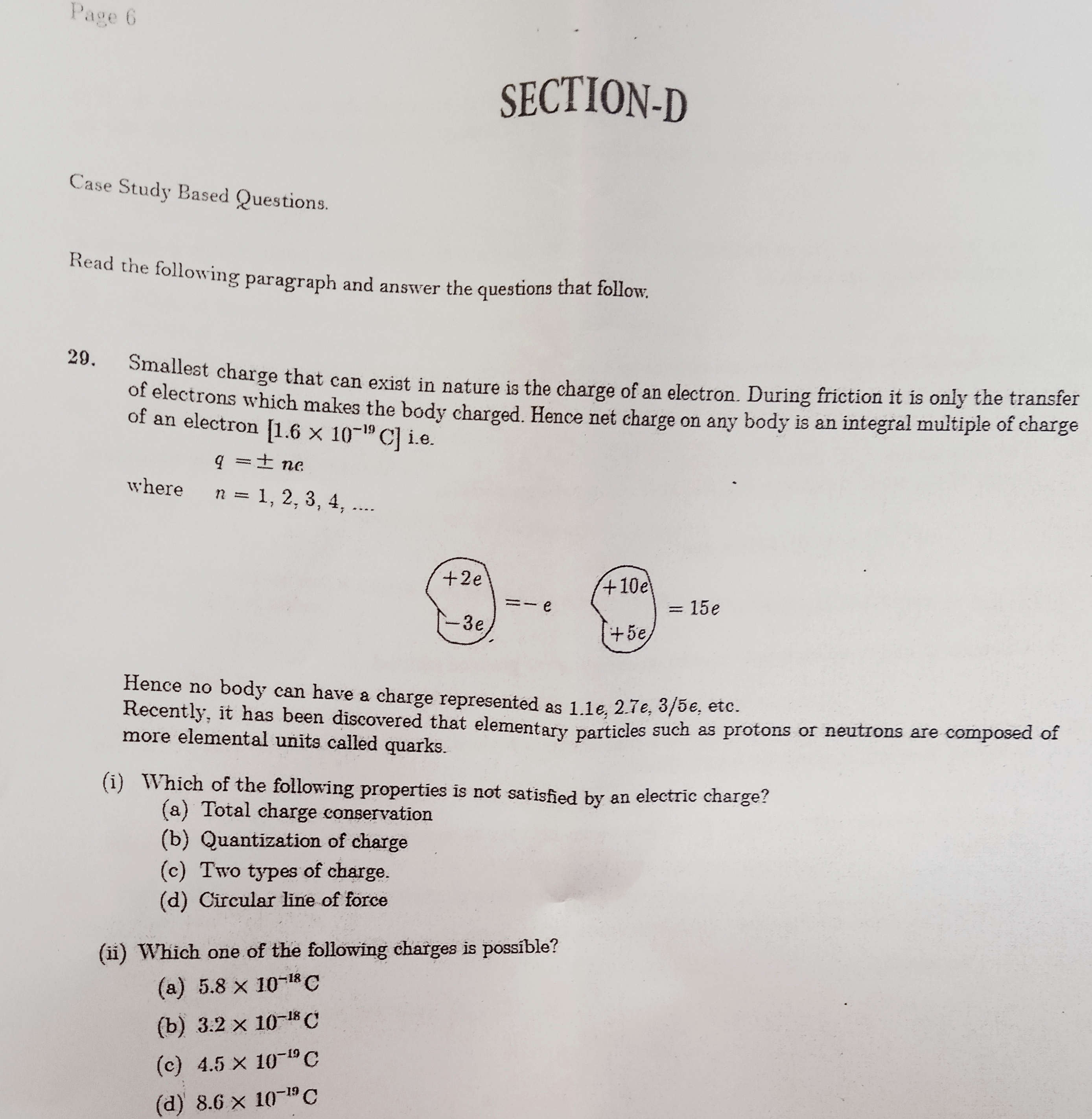 29Smallest charge that can exist in nature | StudyX