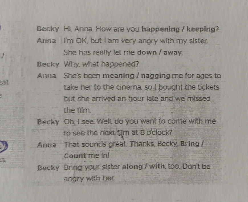 Becky Hi Anna How are you happening / | StudyX