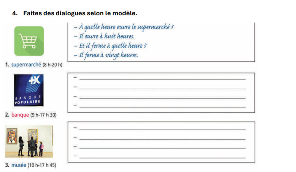 4 Faites des dialogues selon le modle - | StudyX