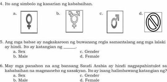 4 Ito ang simbolo ng kasarian ng kababaihan | StudyX