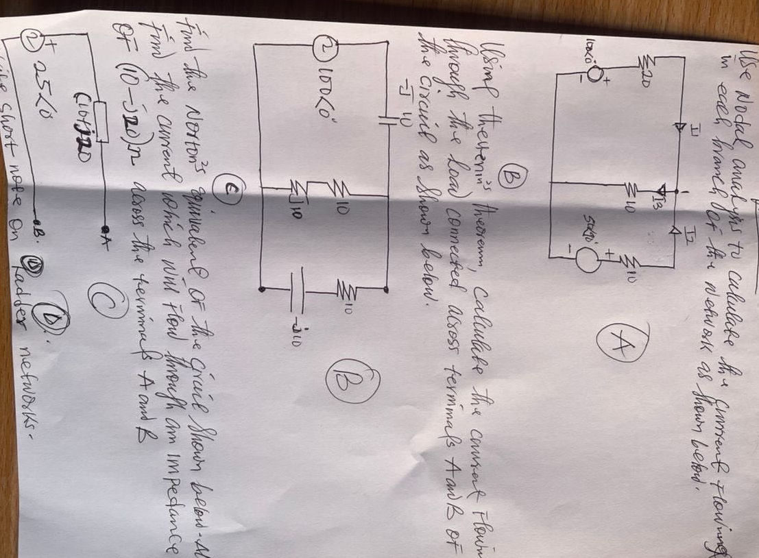 Use Nodal analysis to calculate the current | StudyX