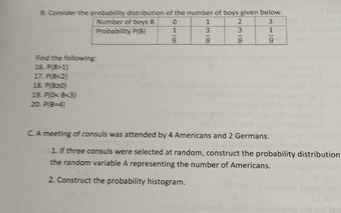 B Consider the probability distribution of | StudyX