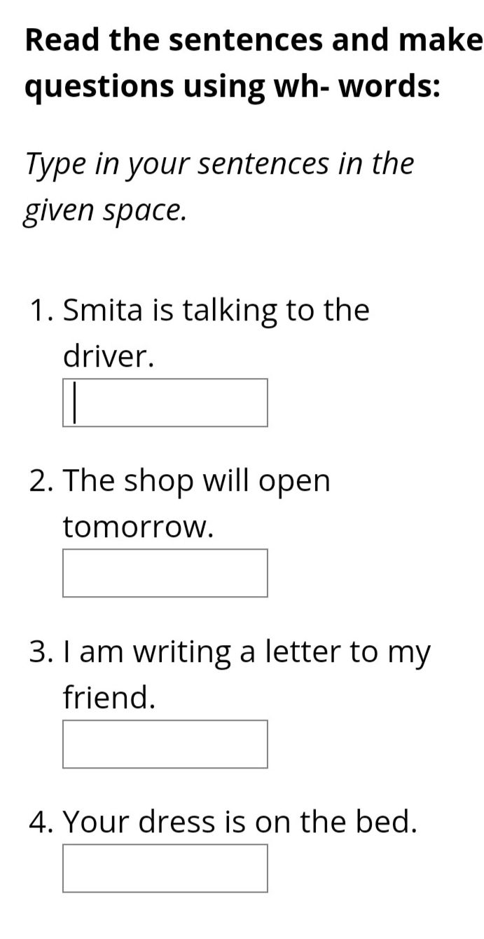Read the sentences and make questions using | StudyX