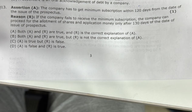 acknowledgement of debt by a company 13 | StudyX