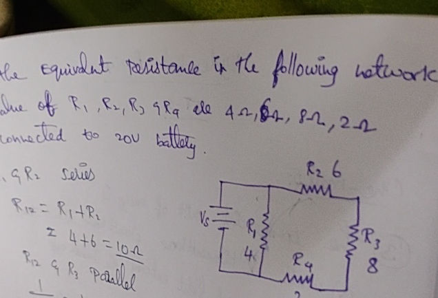 The equivalent resistance in the following | StudyX