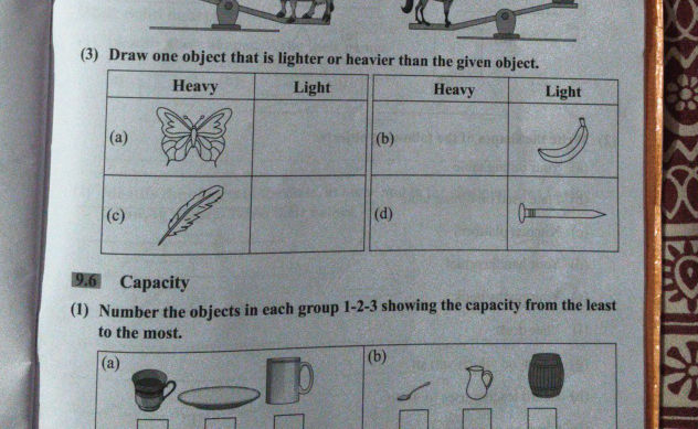 (3) Draw one object that is lighter or | StudyX