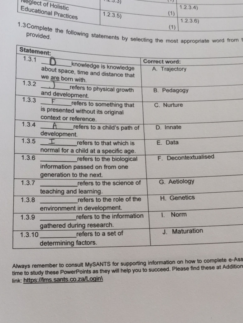 13 Complete the following statements by | StudyX