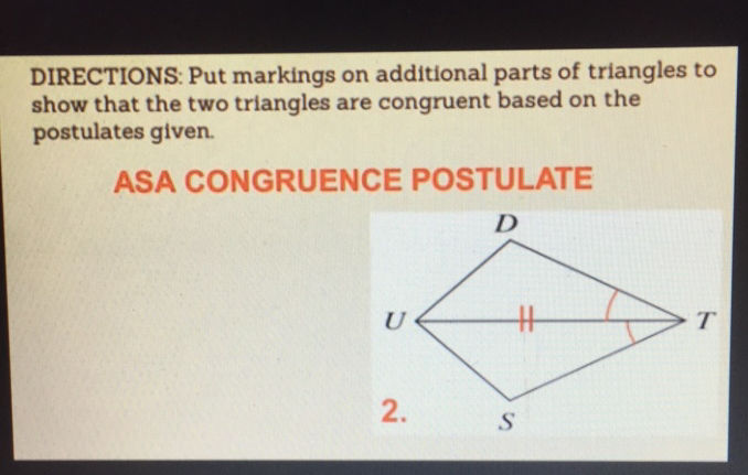 DIRECTIONS Put markings on additional parts | StudyX