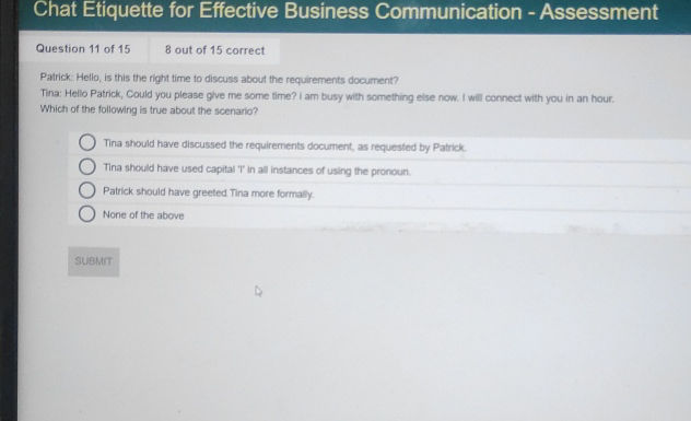 Chat Etiquette for Effective Business | StudyX