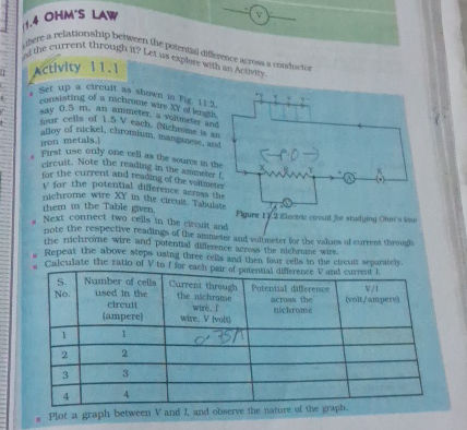 114 OHMS LAW Activity 111 Set up a circuit | StudyX