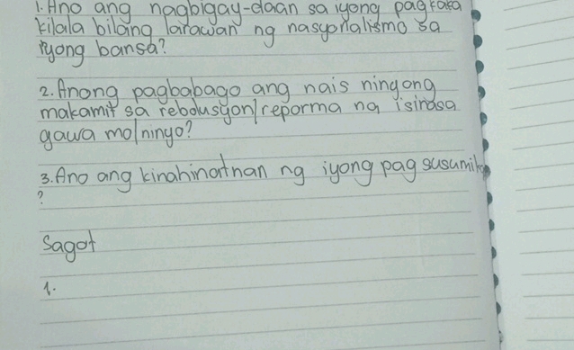 1 Ano ang pagbibigay-daan sa iyong pagkaka | StudyX