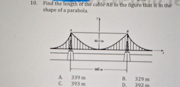 10 Find the length of the cable AB in the | StudyX