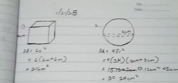 Calculate the surface area of the cube and | StudyX