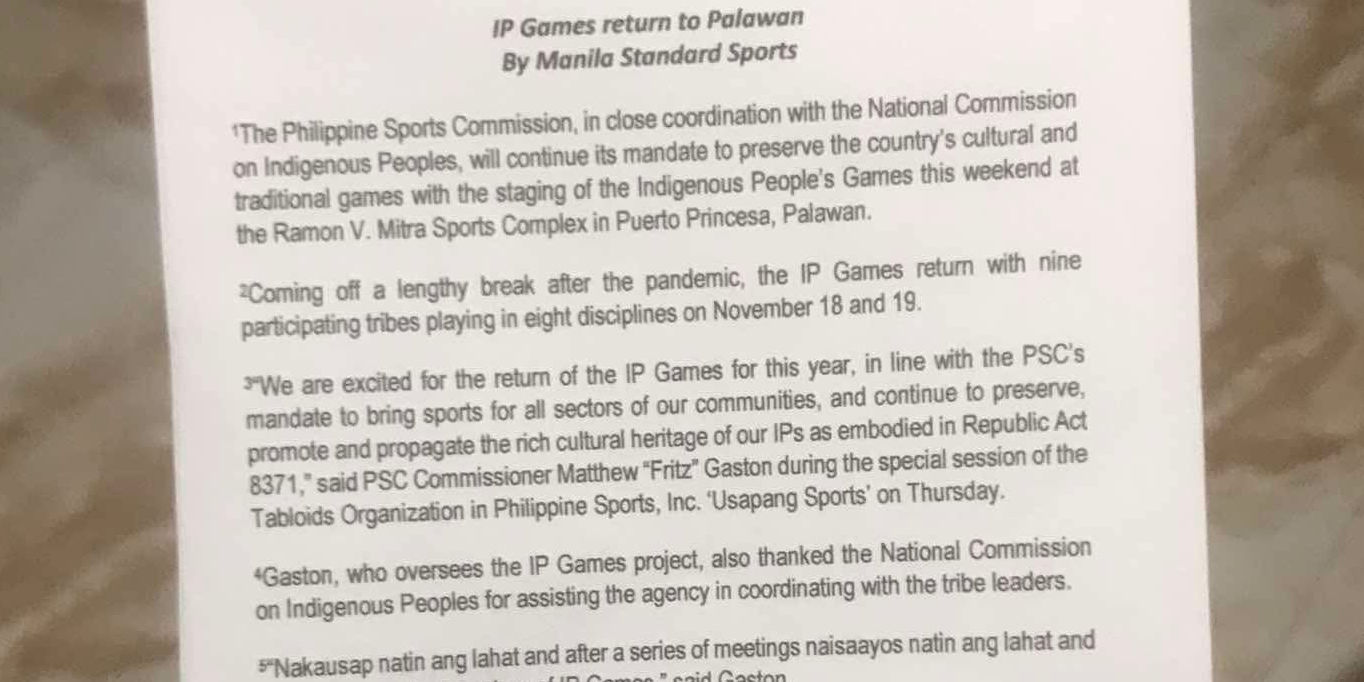 IP Games return to Palawan By Manila | StudyX