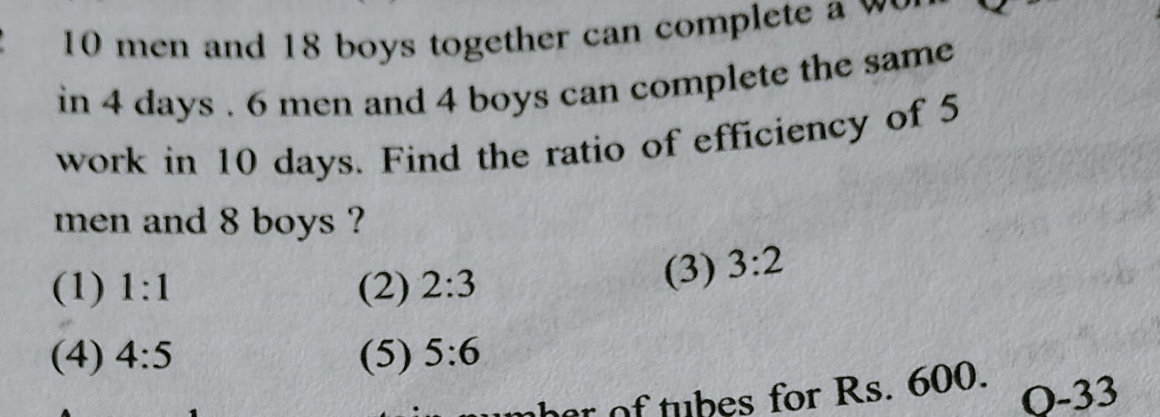 10 men and 18 boys together can complete a | StudyX