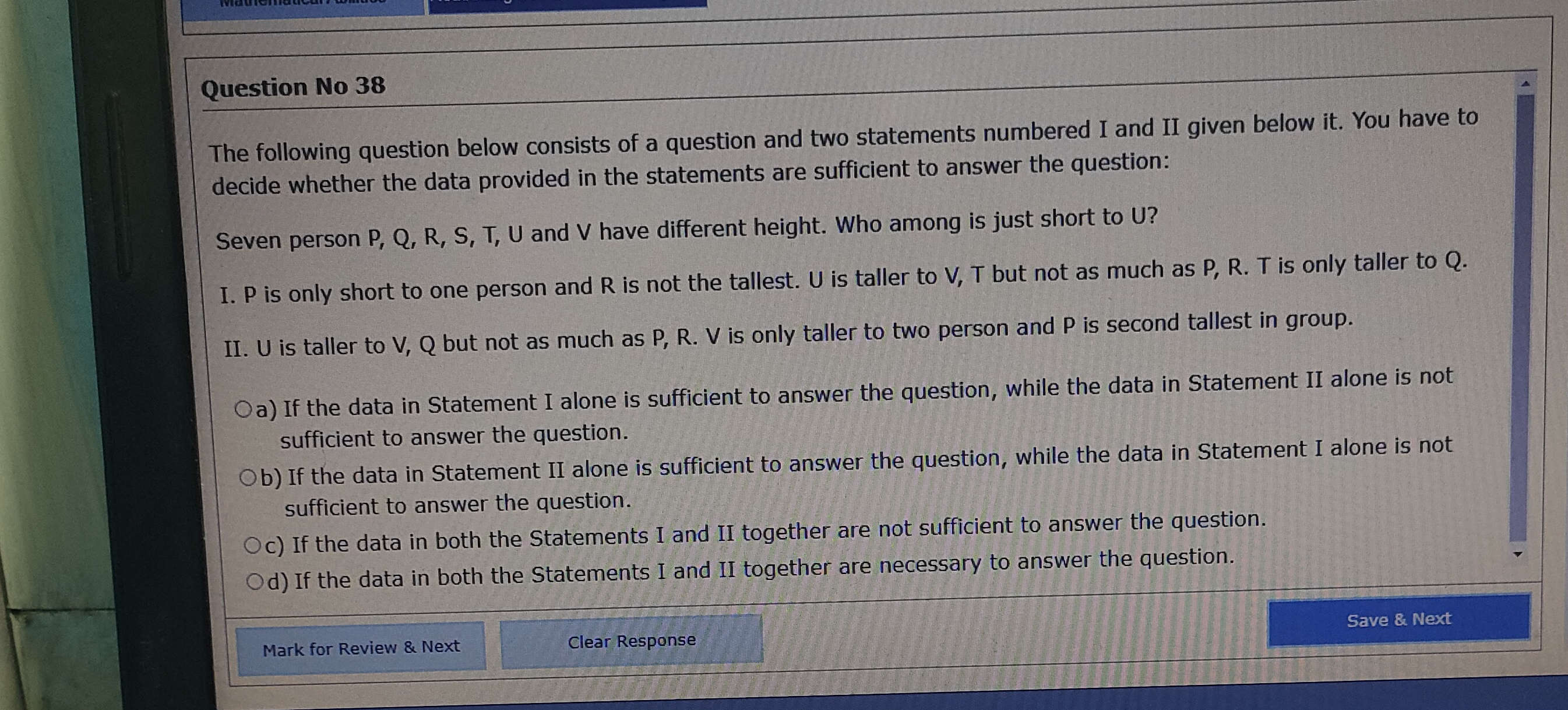 Question No 38 The following question below | StudyX
