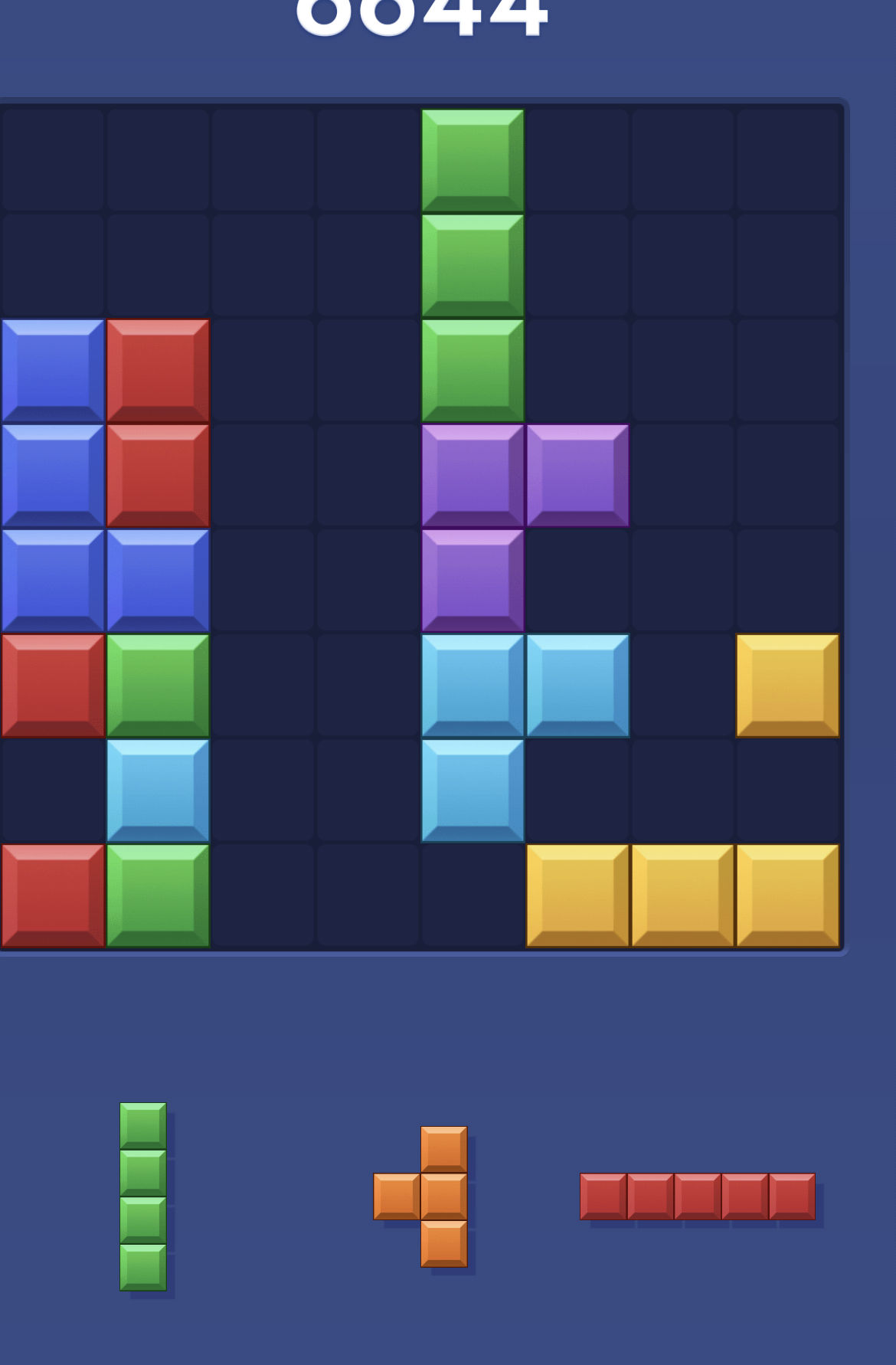 The image contains a game of block puzzle | StudyX