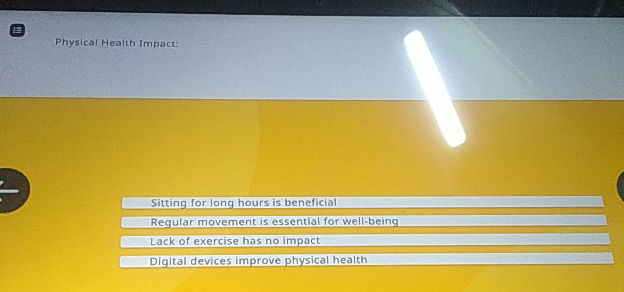 Physical Health Impact Sitting for long | StudyX