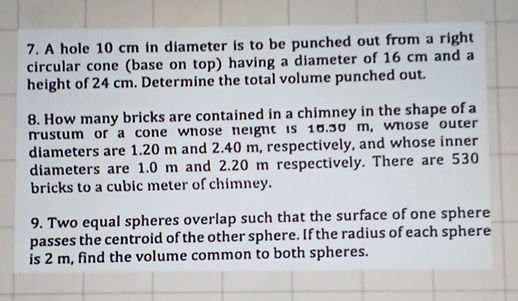 7 A hole 10 cm in diameter is to be punched | StudyX