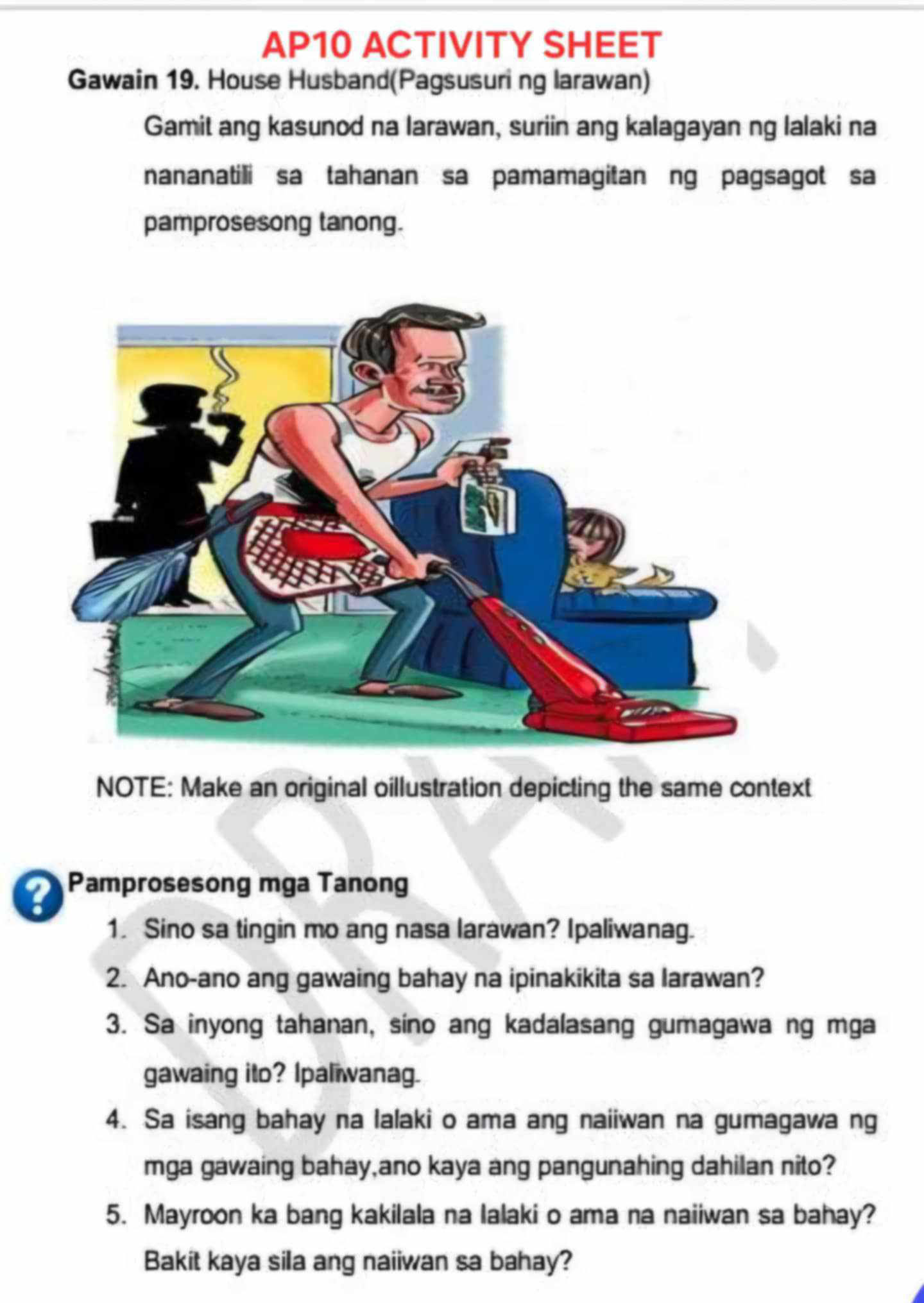 AP10 ACTIVITY SHEET Gawain 19 House | StudyX