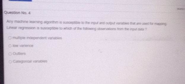 Question No 4 Any machine learning algorithm | StudyX