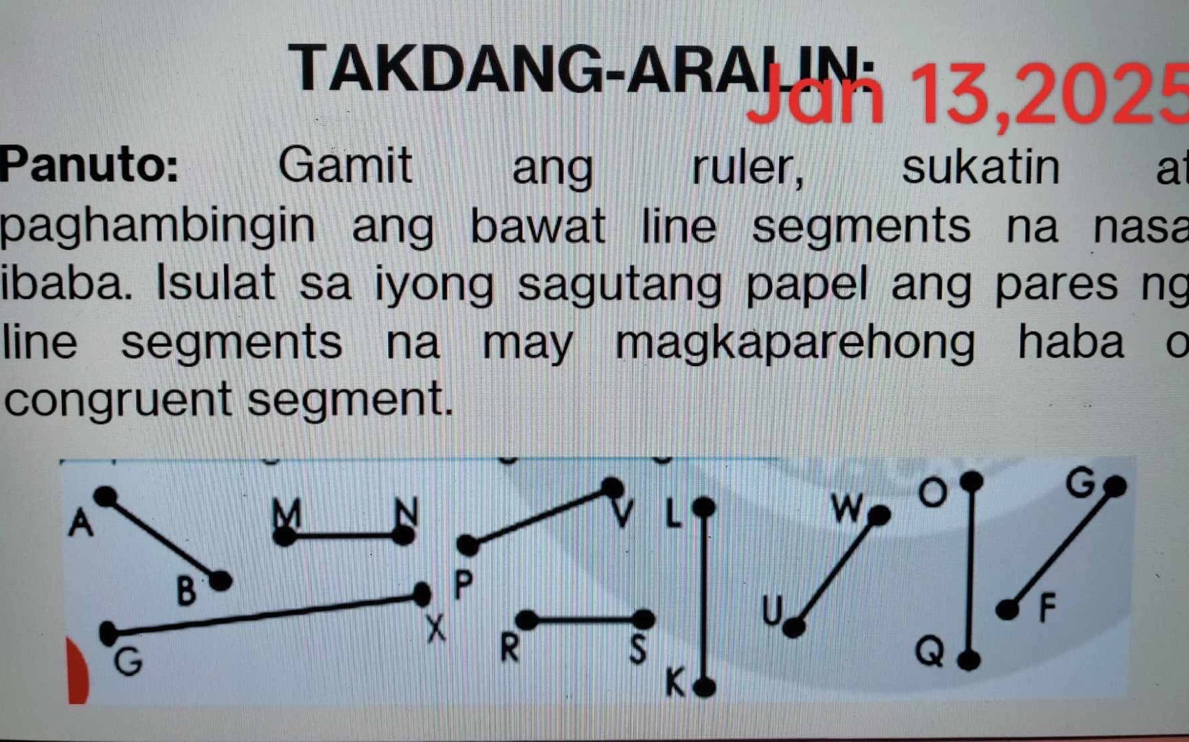 TAKDANG-ARAL Jan 132025 Panuto Gamit ang | StudyX
