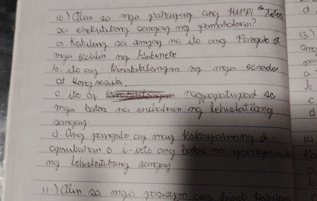 10) Alin sa mga pahayag ang HINDI totoo sa | StudyX