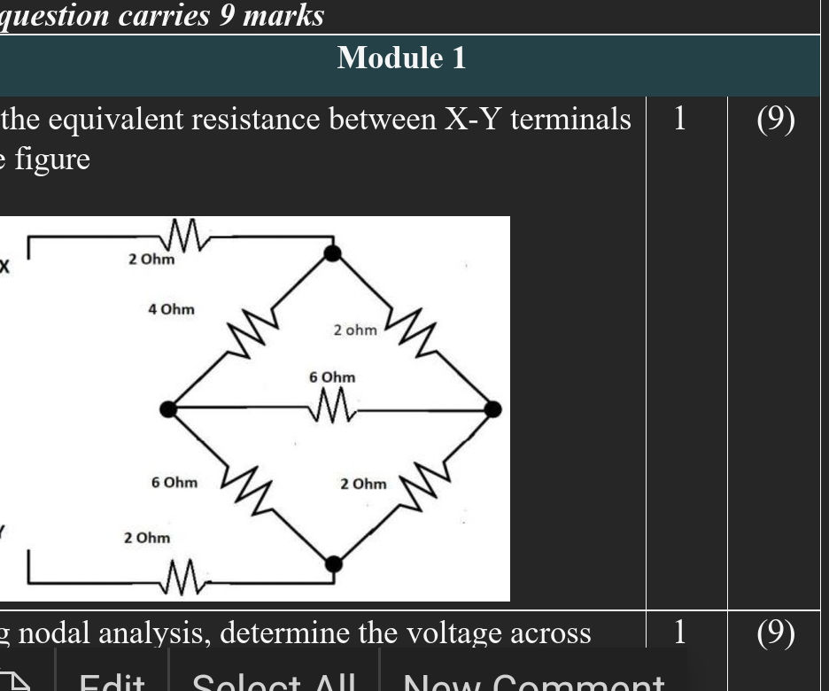 the equivalent resistance between X-Y | StudyX