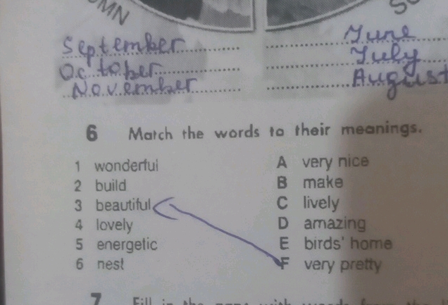 6 Match the words to their meanings 1 | StudyX