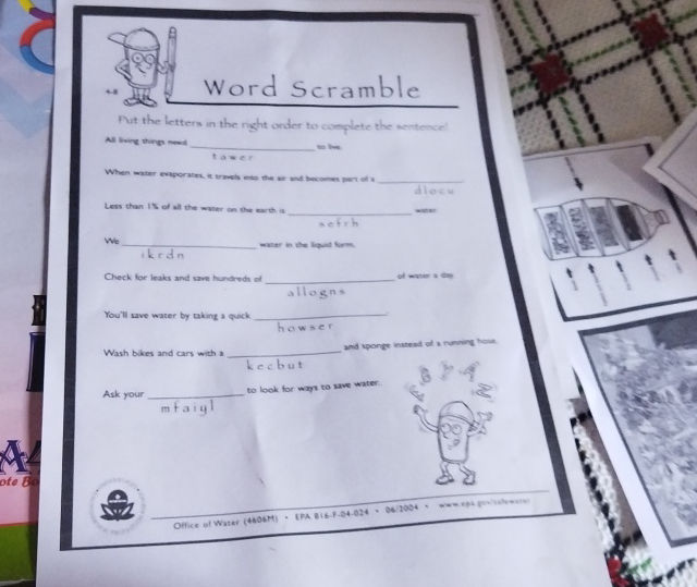 Word Scramble Put the letters in the right | StudyX