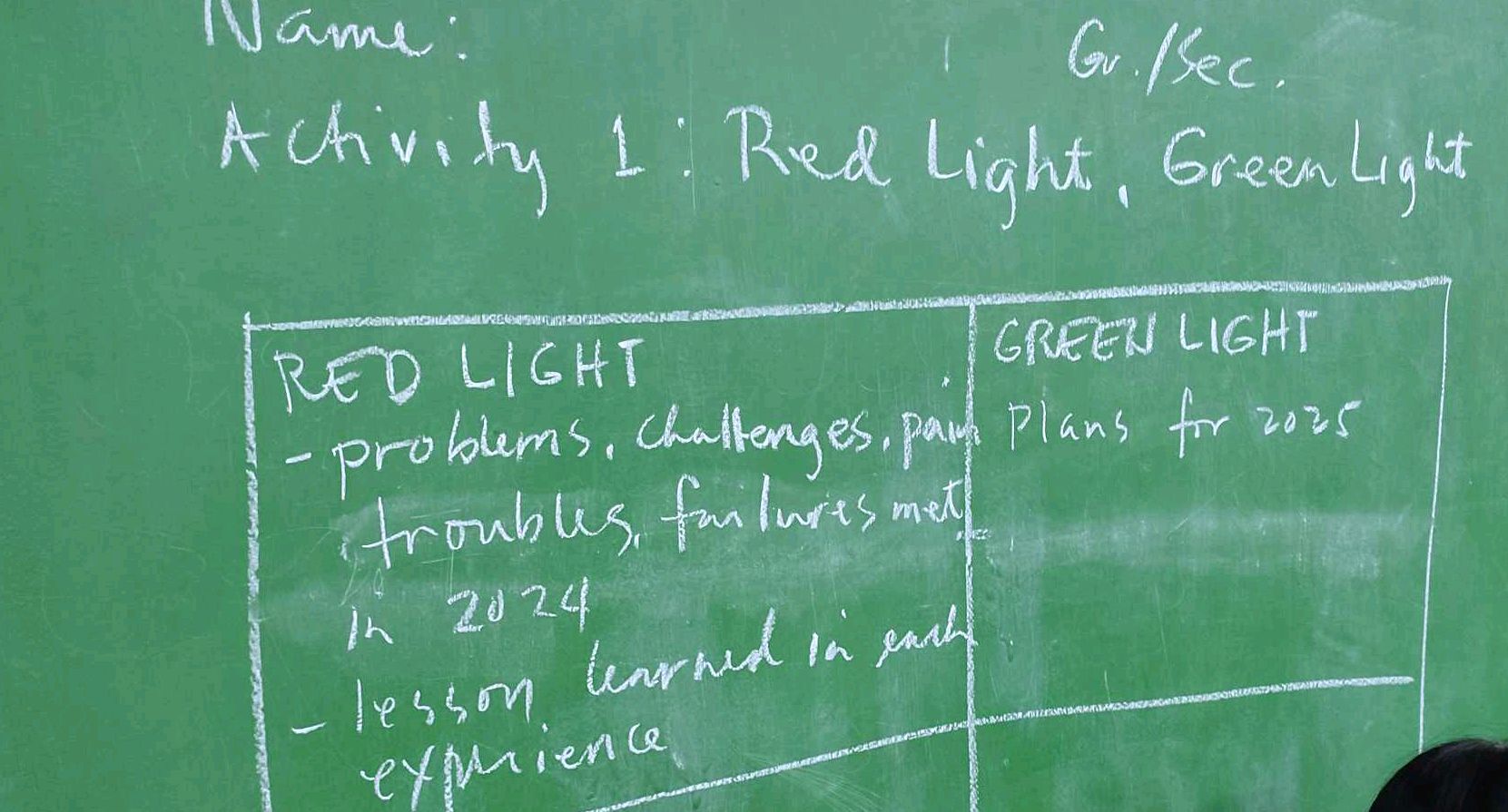 Name Gr Sec Activity 1 Red Light Green Light | StudyX