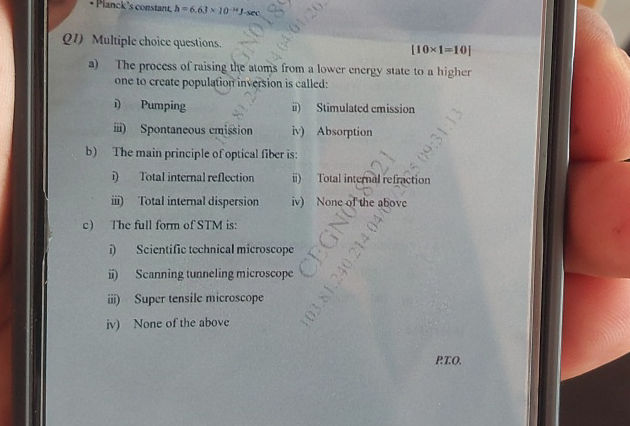 Q1) Multiple choice questions 101=10 a) The | StudyX