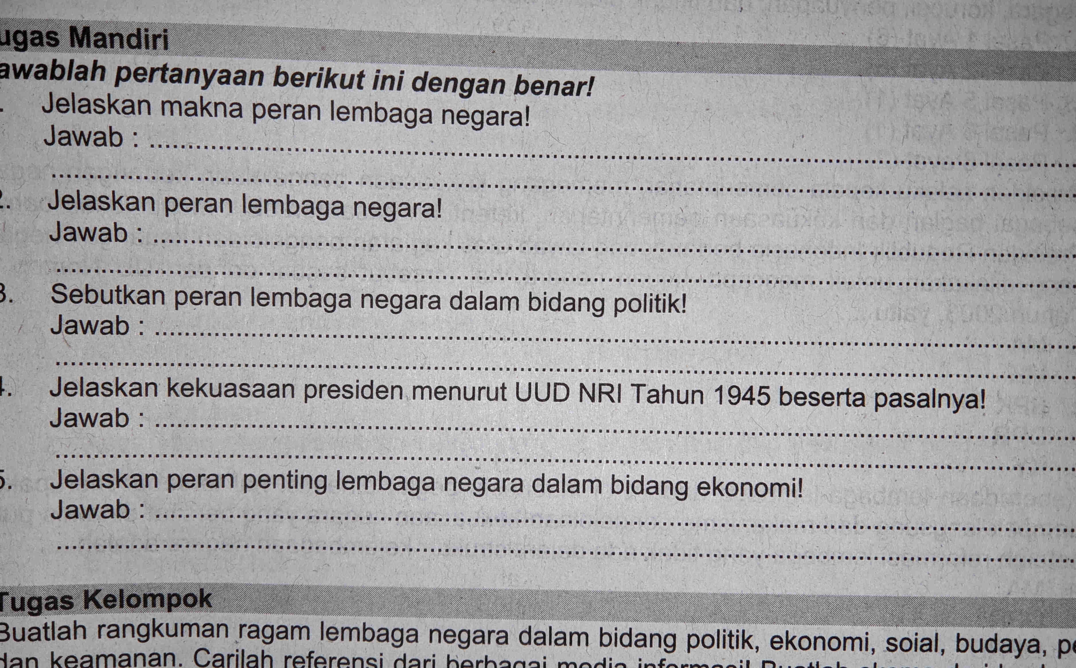 Tugas Mandiri Jawablah pertanyaan berikut | StudyX