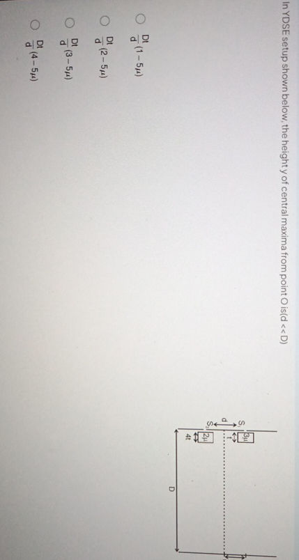 In YDSE setup shown below the height y of | StudyX