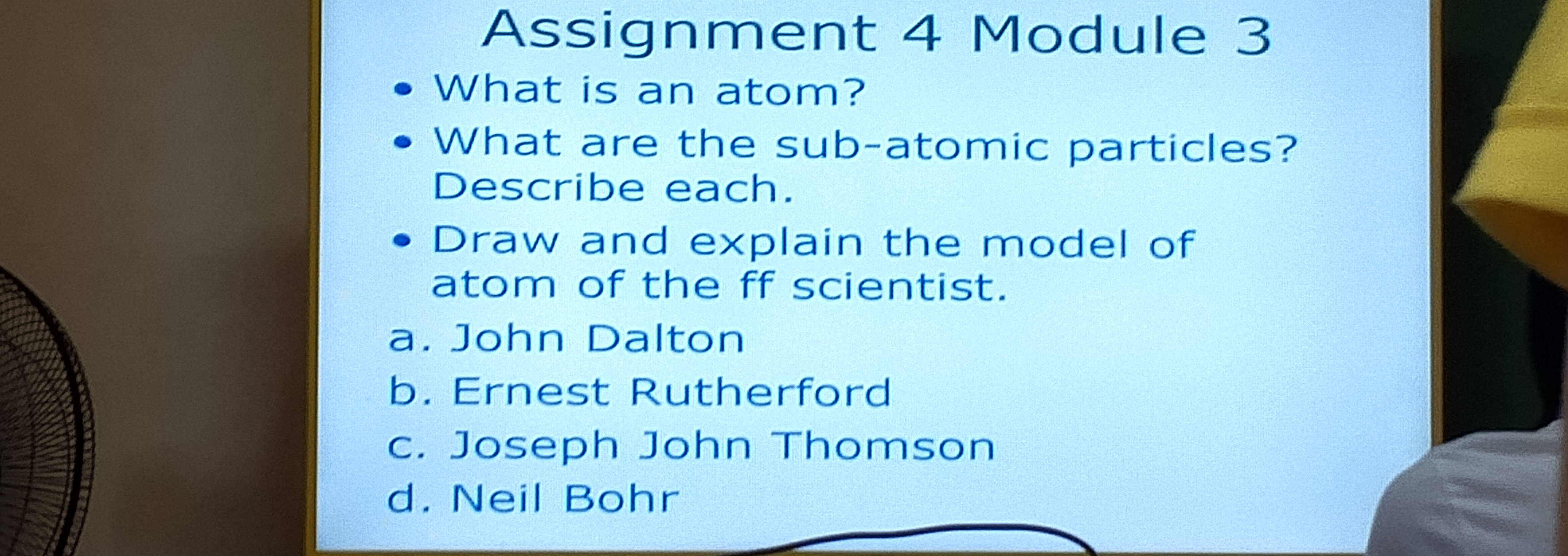 Assignment 4 Module 3 What is an atom What | StudyX