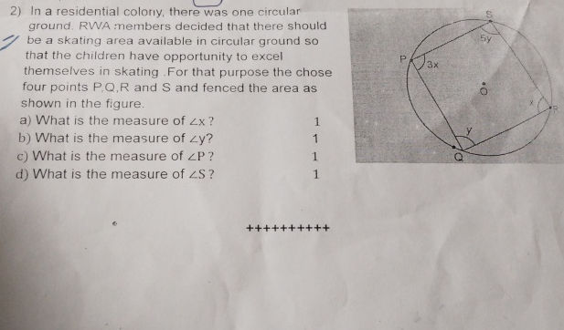 2) In a residential colony there was one | StudyX