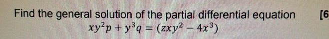 Find the general solution of the partial