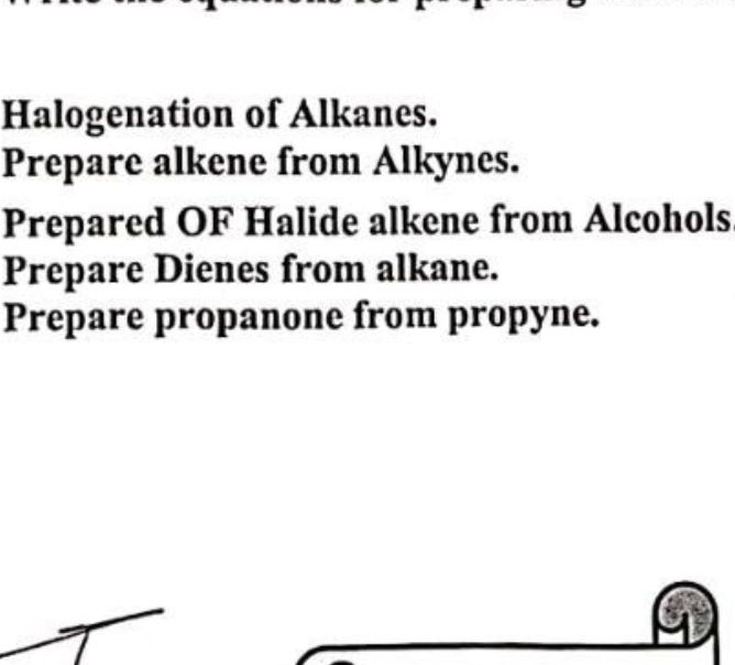 Halogenation of Alkanes Prepare alkene from | StudyX