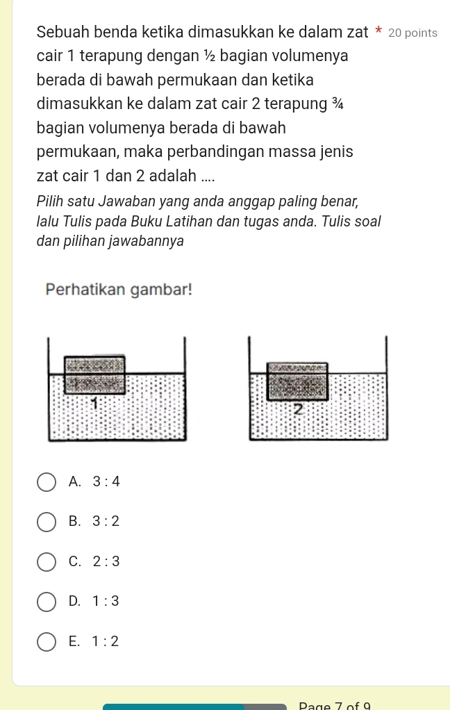 Sebuah benda ketika dimasukkan ke dalam zat | StudyX