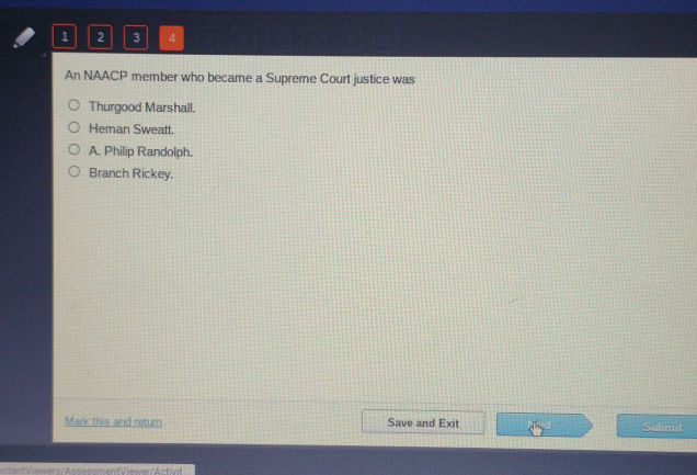 An NAACP member who became a Supreme Court | StudyX