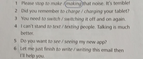 1 Please stop to make (making) that noise | StudyX