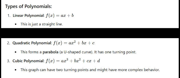 Types of Polynomials 1 Linear Polynomial | StudyX