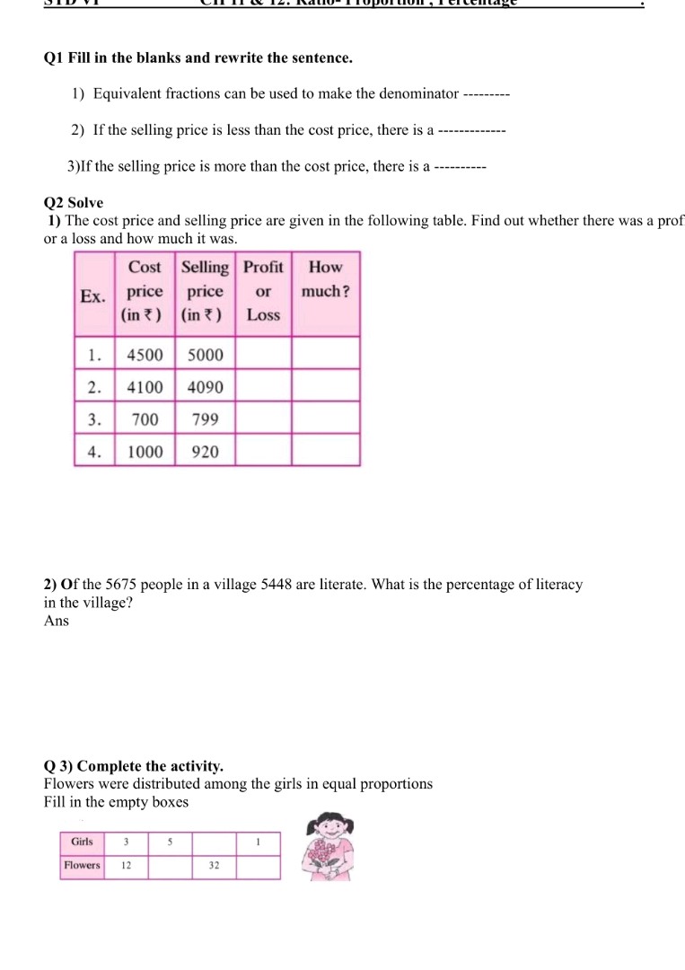 Q1 Fill in the blanks and rewrite the | StudyX