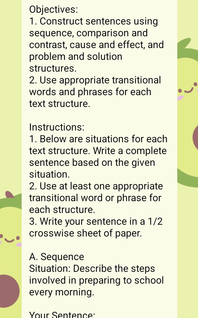 Objectives 1 Construct sentences using | StudyX