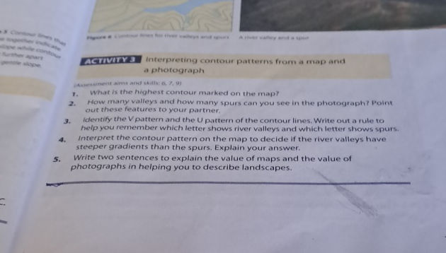 ACTIVITY 3 Interpreting contour patterns | StudyX