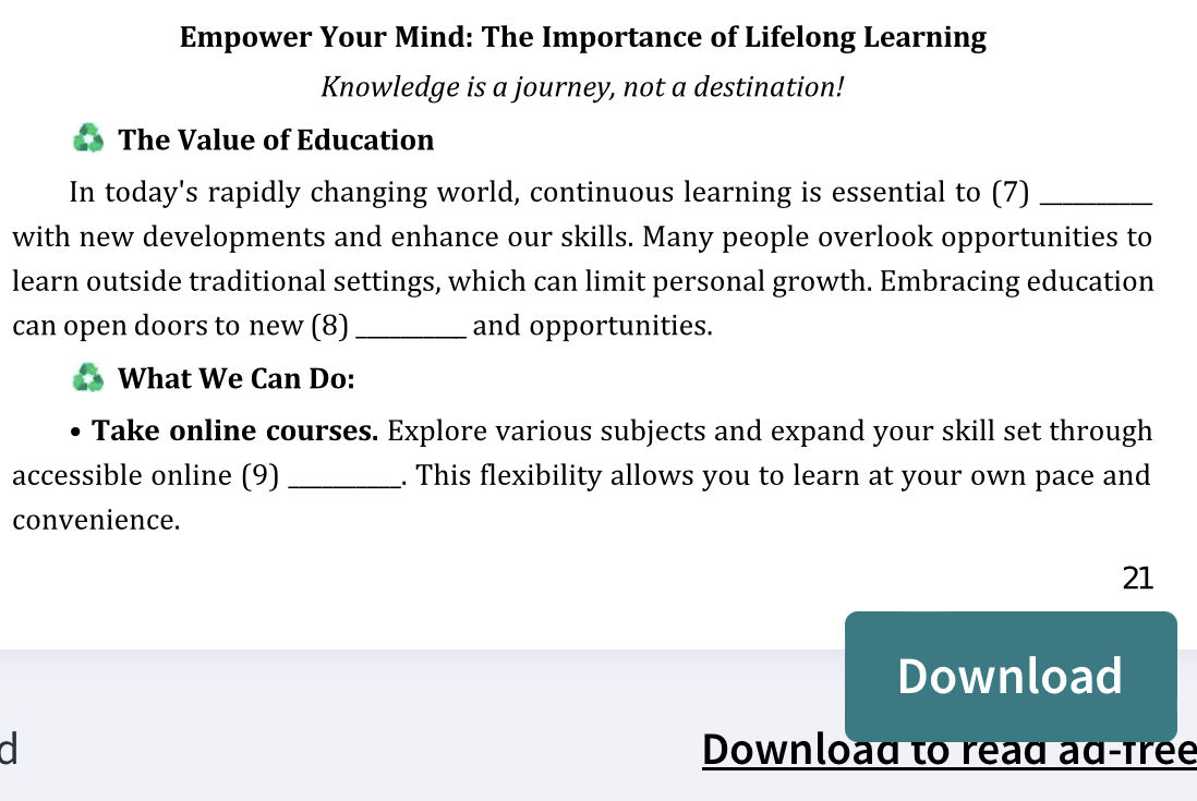 Empower Your Mind The Importance of Lifelong | StudyX