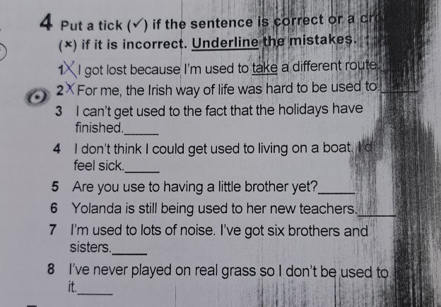 4 Put a tick () if the sentence is correct | StudyX